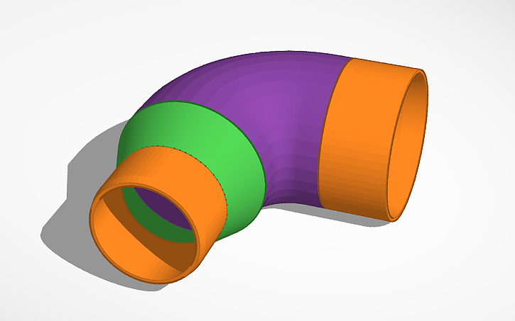 3D design Bent Pipe Basics - Tinkercad