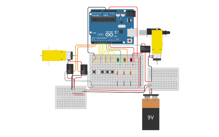 Circuit design Banda lineal - Tinkercad