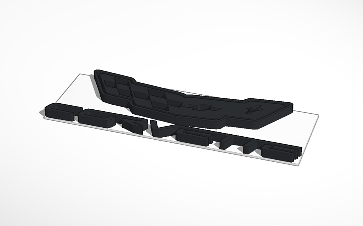 3D design Corvette Logo - Tinkercad