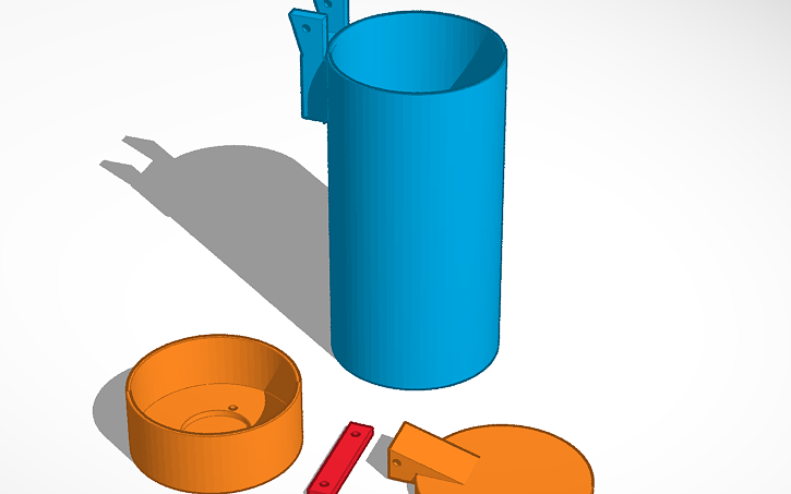3D design Spring Parachute Ejection System - Tinkercad