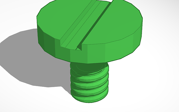 3D design 1/4 Tripod screw - Tinkercad