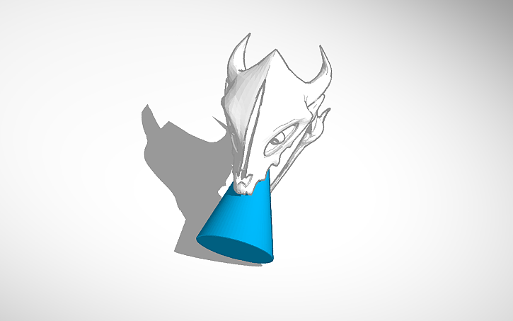 3D design Gaster Blaster with beam - Tinkercad