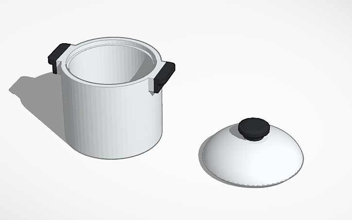 3D design Copy of Kitchen Pot(large) - Tinkercad