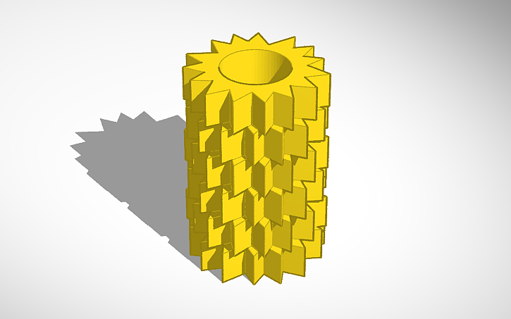 3D design Texture Roller - Repeating Star - Tinkercad