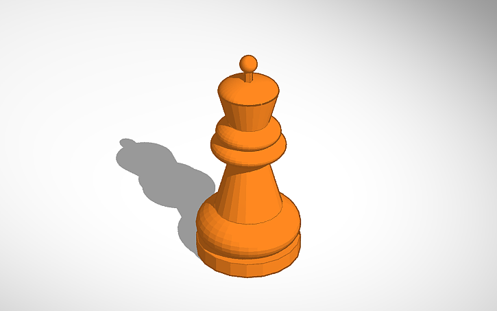 3D design Chess Queen - Tinkercad