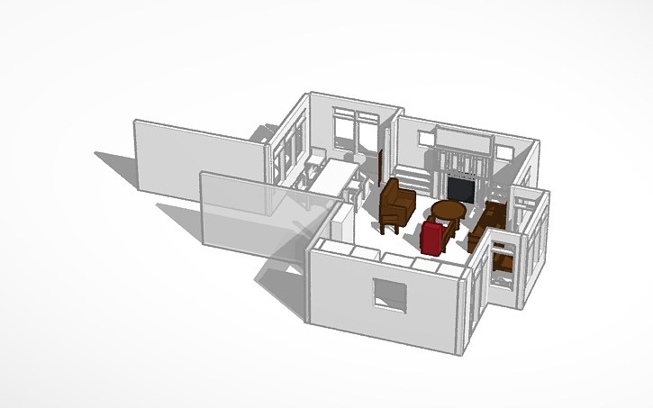 3D design 20JLivingRm: TV over Fireplace, same furniture, cab closed ...