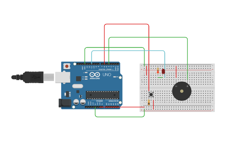 Circuit design Bocina Arduino - Tinkercad
