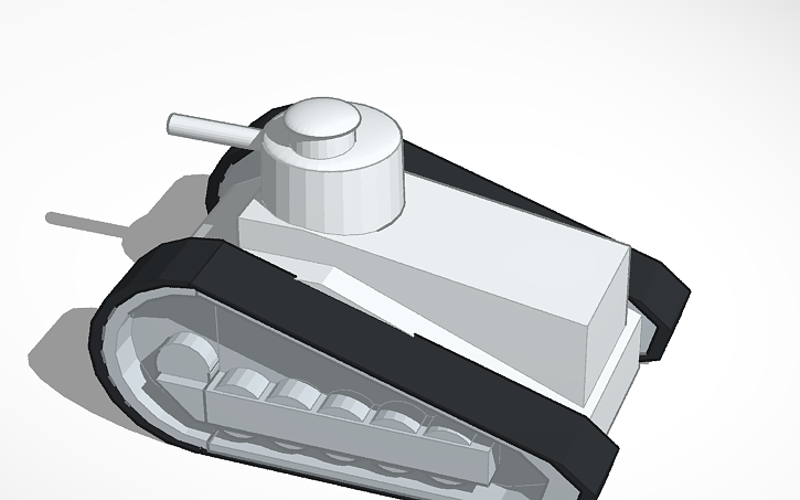 3D design WW1 American Tank - Tinkercad