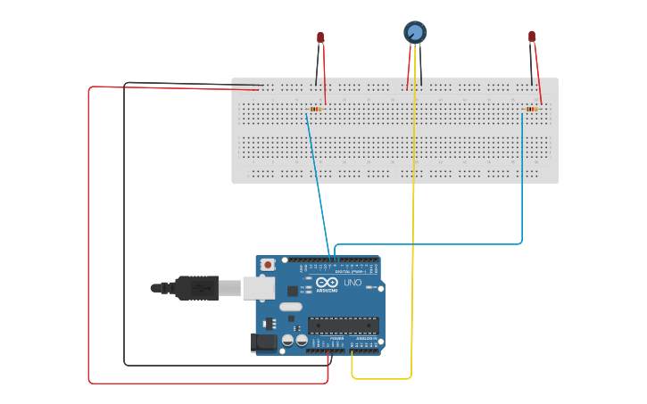 Circuit design arduino uno - Tinkercad