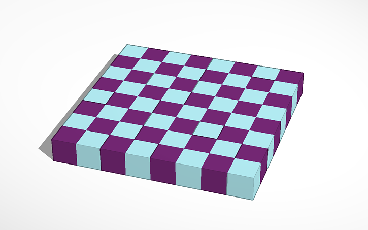 3D design Checker Board - Tinkercad