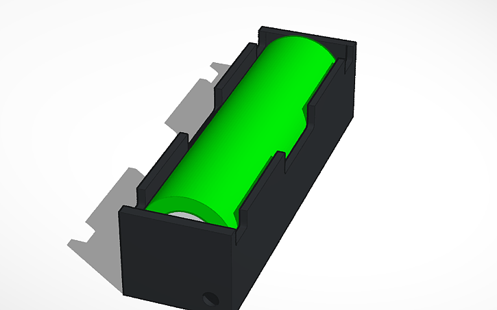 3D design 18650 Lithium-Ion Battery with battery holder v1 - Tinkercad