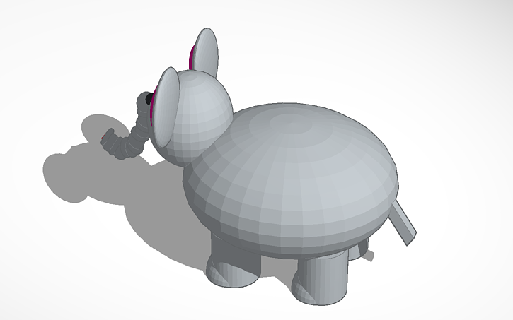 3D design Elephant - Tinkercad