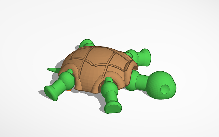 3D design Articulated turtle - Tinkercad