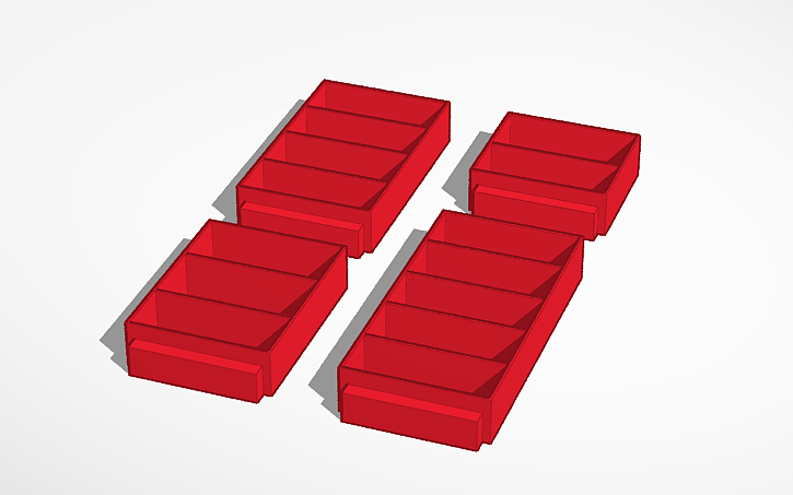 3D design 36 48 60 72 Bookcases - Tinkercad