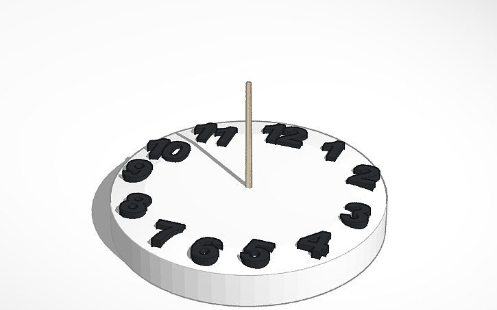 3D design DIY Sundial - Tinkercad