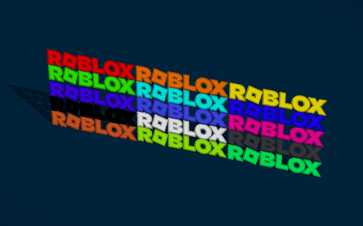 3D design Roblox Logo Colors - Tinkercad