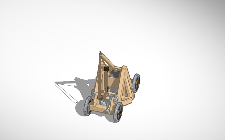 3D design medieval trebuchet - Tinkercad