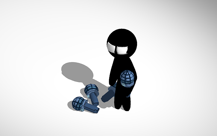 3D design Stickman figure - Tinkercad