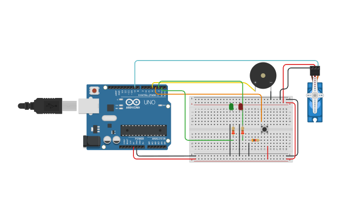 Circuit Design Servo Tinkercad
