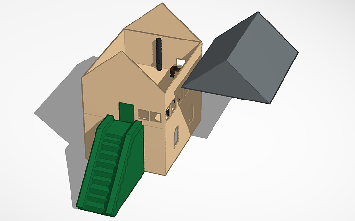 3D design 00 gauge signal box - Tinkercad