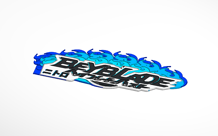 3D design beyblade burst NITRO logo - Tinkercad
