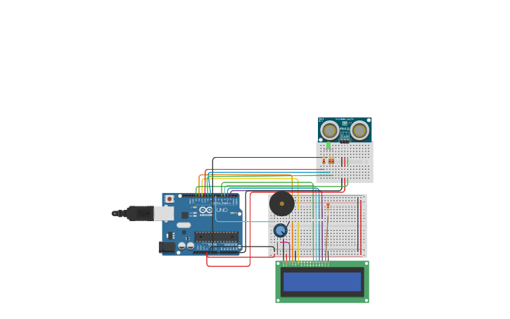Circuit design LCD - Tinkercad