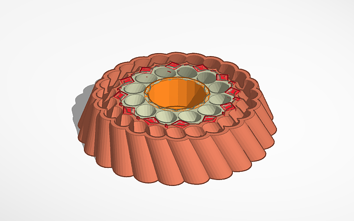 3D design Acrylic Paint Marker Holder 36 - Tinkercad