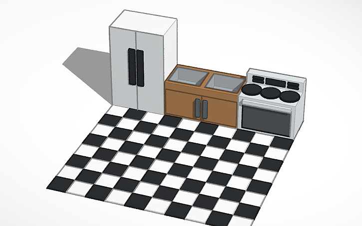 3D design kitchen - Tinkercad