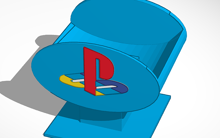 3D design playstation controller stand - Tinkercad