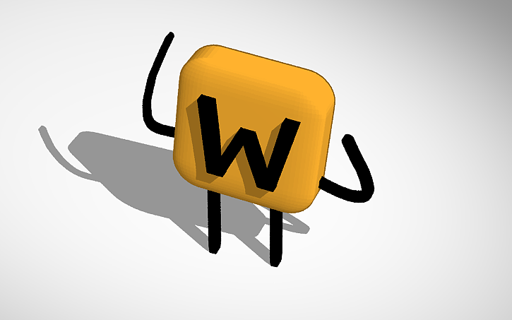 3D design words with friends tile - itft - Tinkercad