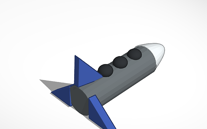3D design rocket - Tinkercad