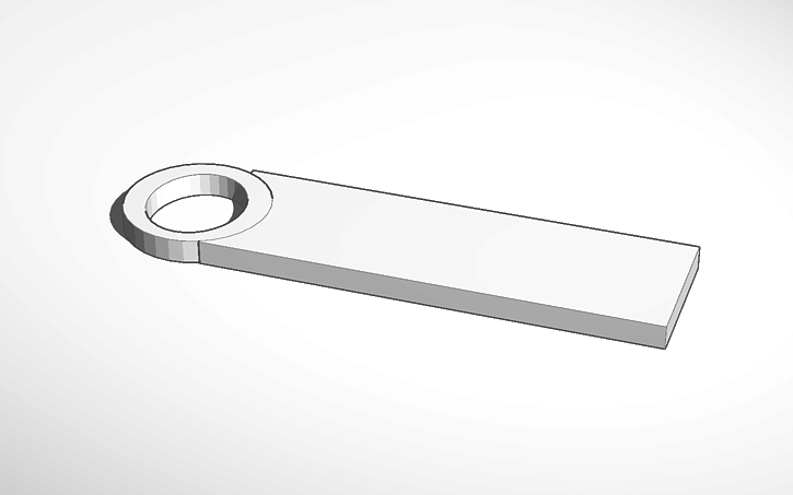 3D design Custom key ring - Tinkercad