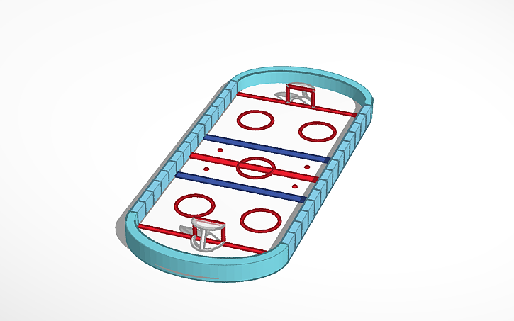 3D design Hockey Rink - Tinkercad