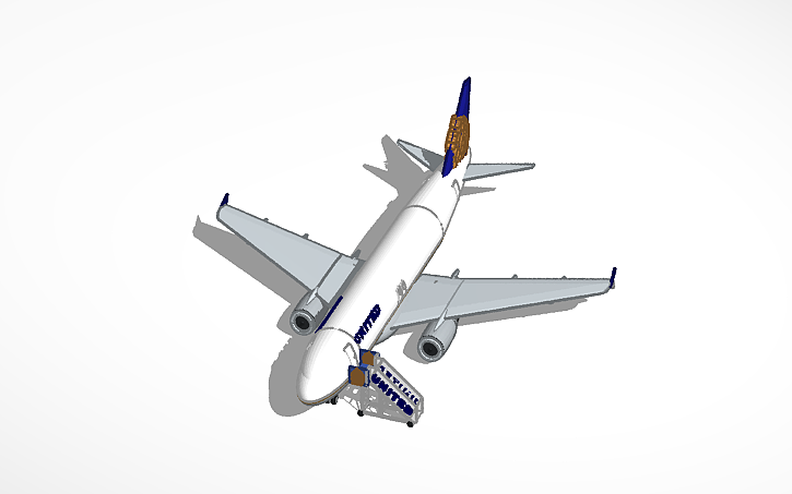 3D design United A320 airstairs (Credit to Airline Design and ConnorWS ...