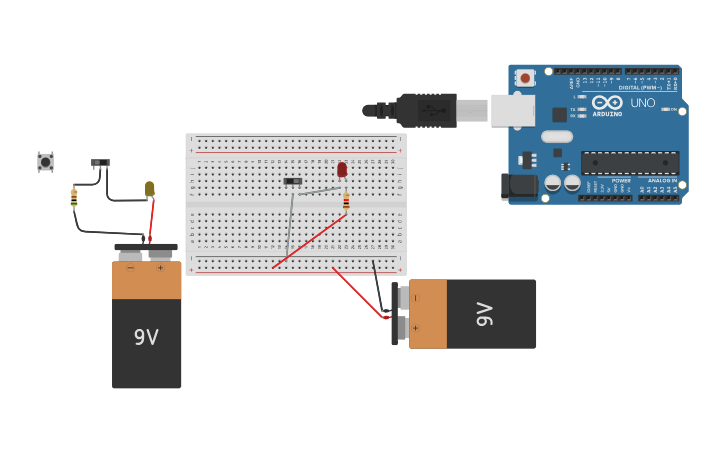 Circuit design Electric Circuit(1) - Tinkercad