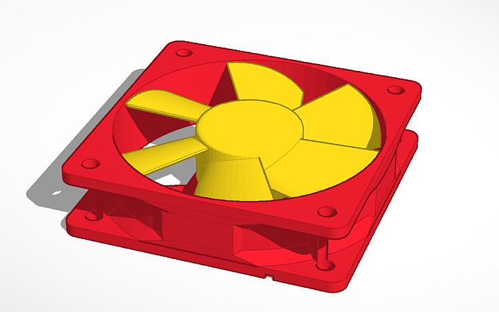 3D design Cooling Fan 60mm - Tinkercad