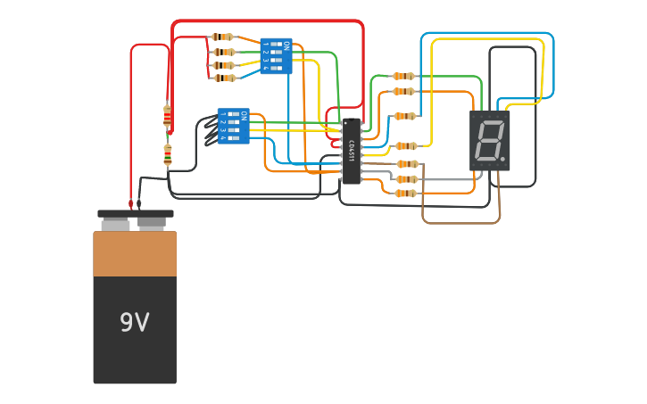 Circuit Design Counter 4 Bit Tinkercad