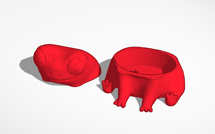 3D design heart fred container - Tinkercad