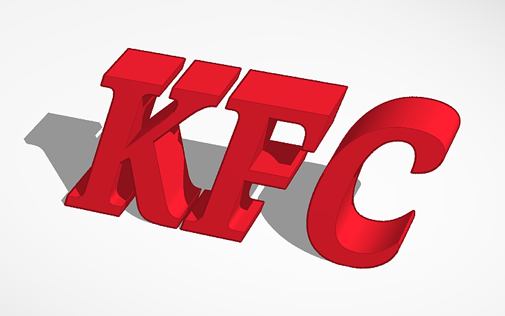 3D design KFC Logo - Tinkercad