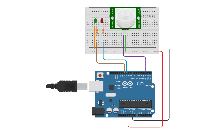 Circuit design Proyecto PIR - Tinkercad
