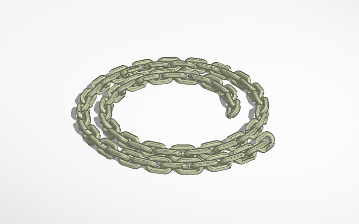 3D design Print in place chain - Tinkercad