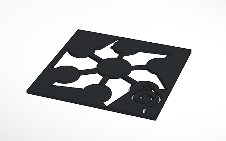 3D design Naruto stained glass - Tinkercad