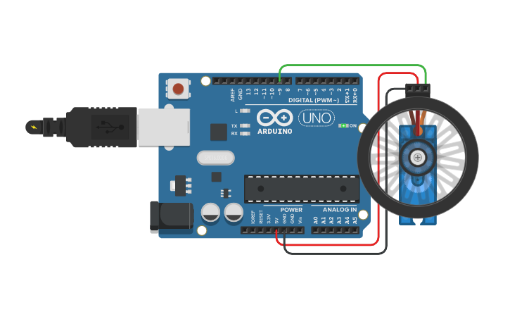 Circuit design Lab 5.2 Spin Motor - Tinkercad
