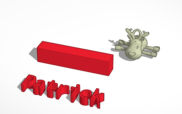 3D design Reindeer - Tinkercad
