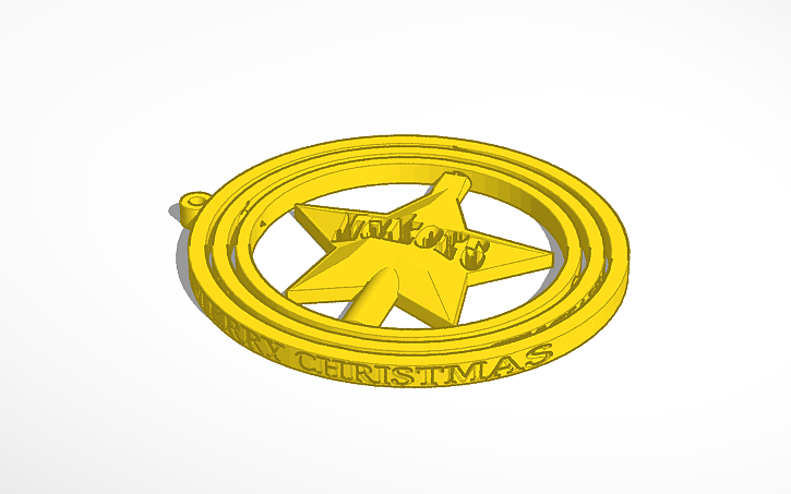 3D design Christmas ornament - Tinkercad