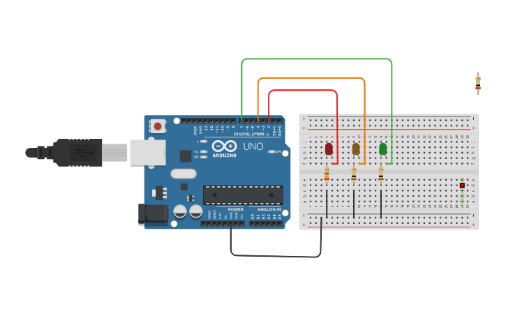 Circuit design Arduino UNO - Tinkercad