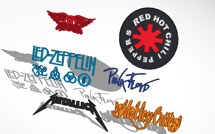 3D design Classic Rock Bands - Tinkercad