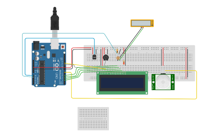 Circuit design Sensor module - Tinkercad