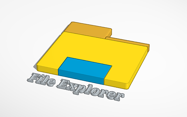 3D design File Explorer App - Tinkercad