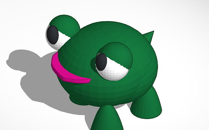 3D design frog - Tinkercad